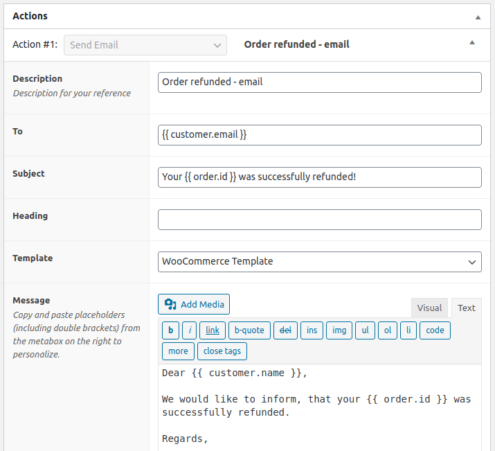 WooCommerce Order Refund Email - Send Customized Message - Guide