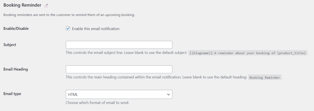 WooCommerce Bookings Email Customization & Follow-up emails