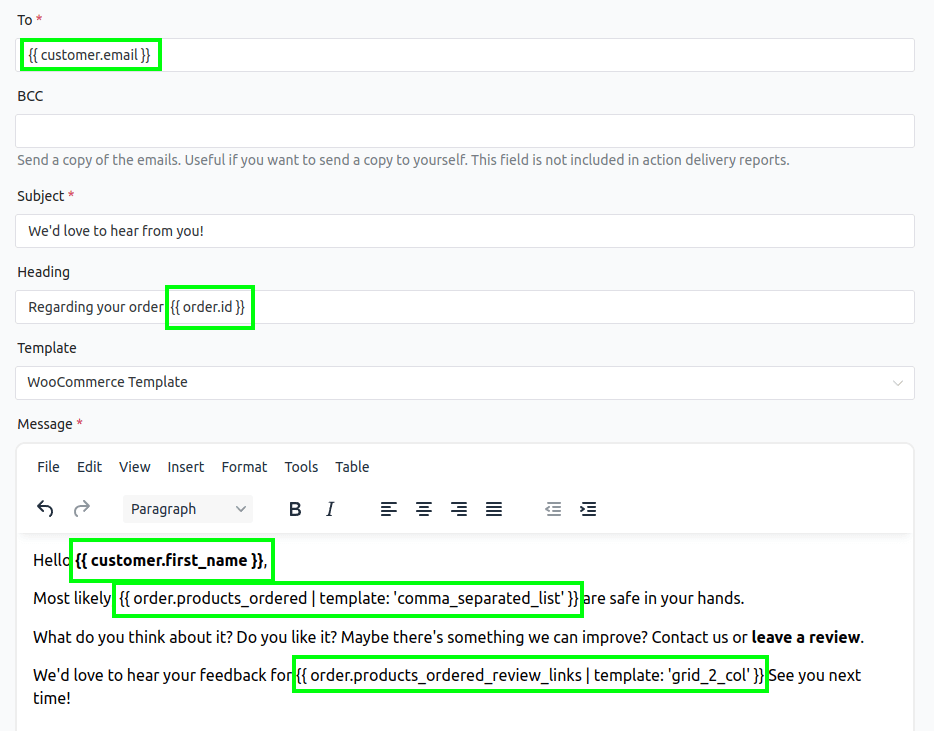 Placeholders usage guide - ShopMagic